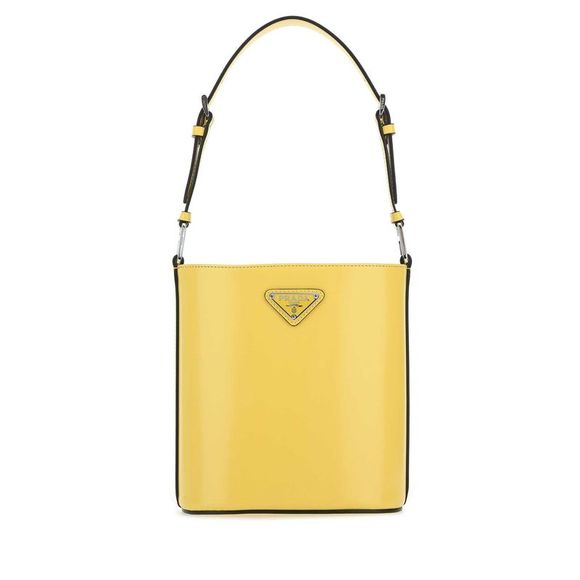 Prada | Bags | Prada Yellow Leather Bucket Bag | Poshmark